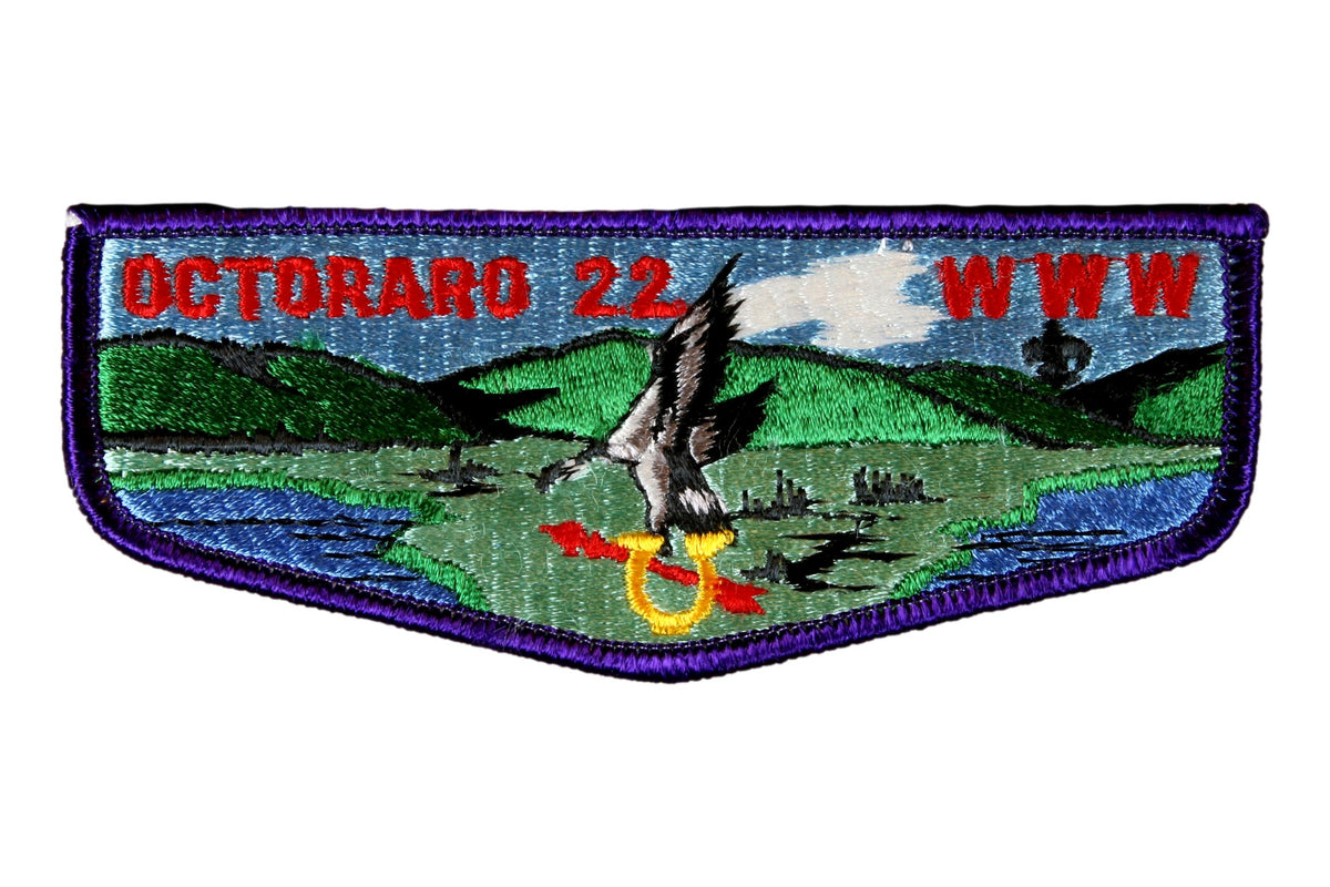 Lodge 22 Octoraro Flap S-? purple border — Eagle Peak Store
