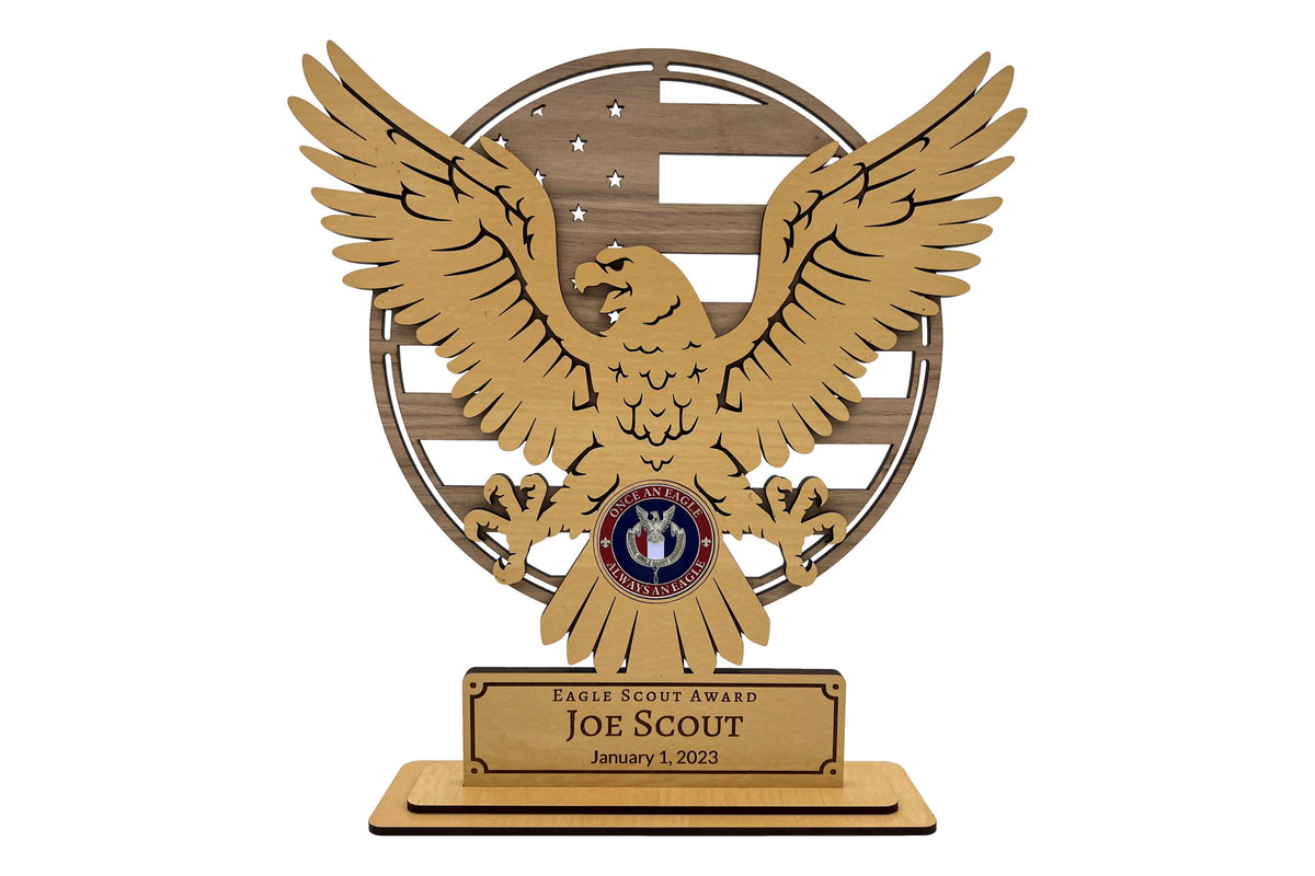 Eagle Award Plaque with Challenge Coin — Eagle Peak Store