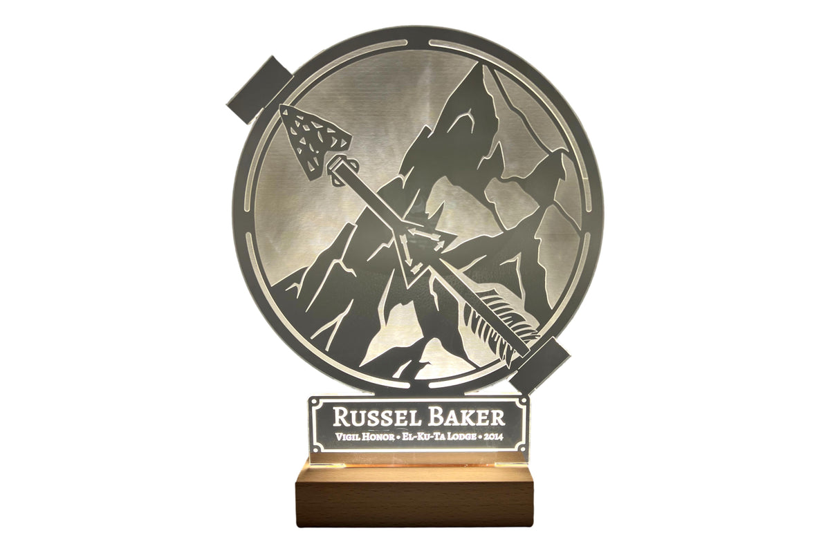 Vigil Honor Order of the Arrow Acrylic LED Award Plaque — Eagle Peak Store
