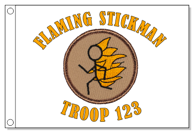 Flaming Stickman Patrol Flag — Eagle Peak Store