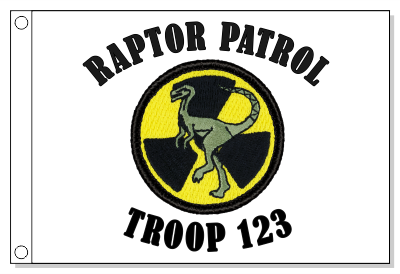 Nuclear Raptor Patrol Flag — Eagle Peak Store