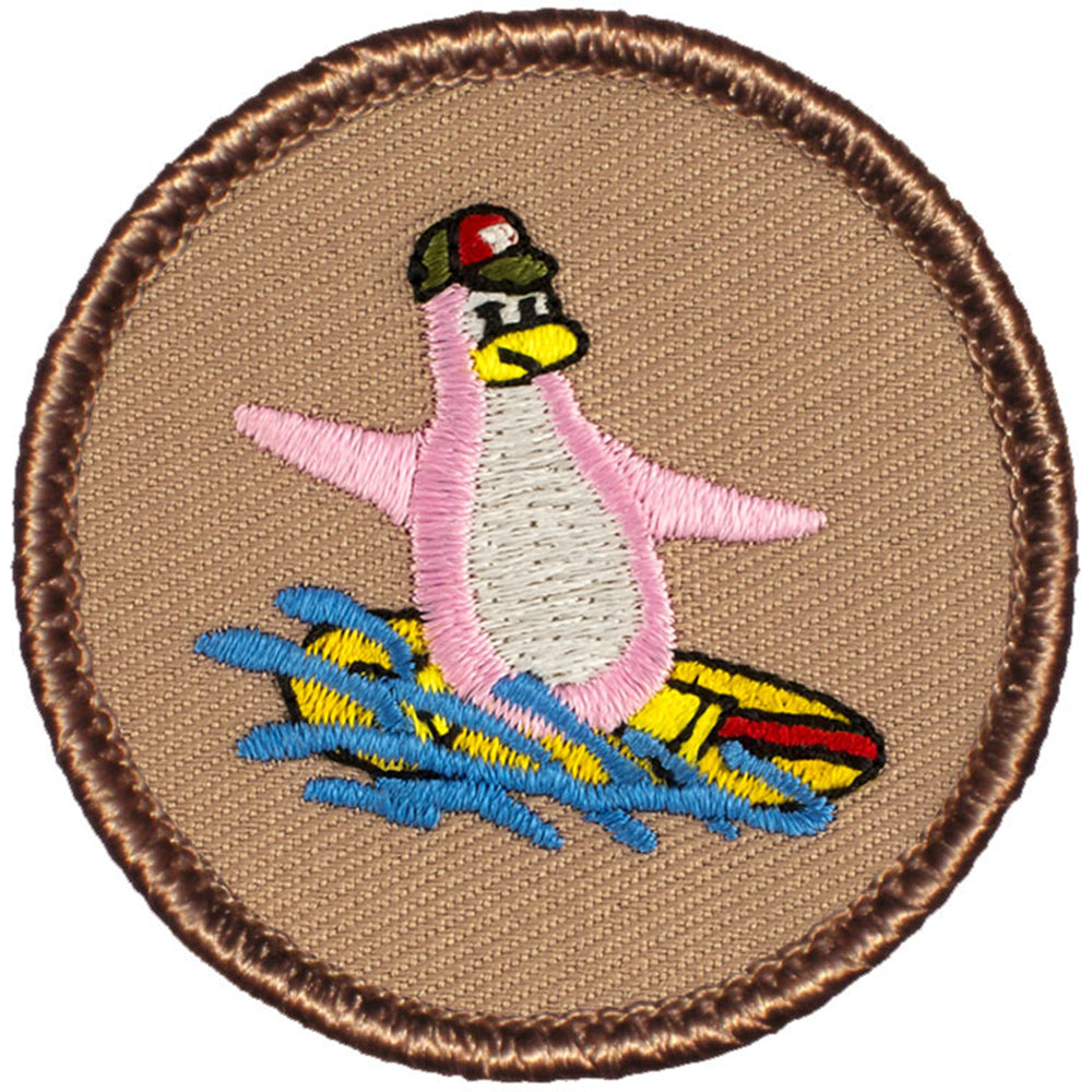 Surfing Penguin Patrol Patch - Pink — Eagle Peak Store
