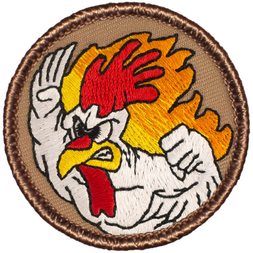 Flaming Fighting Chicken Patrol Patch — Eagle Peak Store