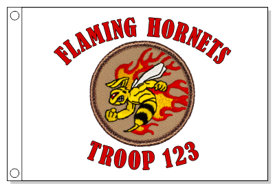 Flaming Hornet Patrol Flag — Eagle Peak Store