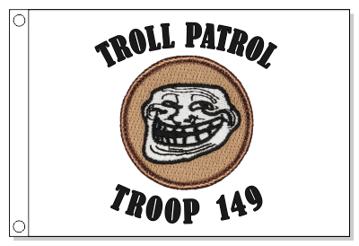 Troll Face Patrol Flag — Eagle Peak Store