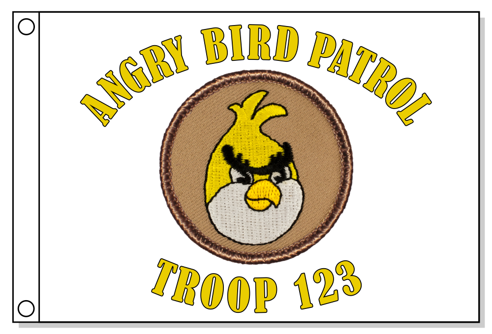 Angry Bird - Yellow Patrol Flag — Eagle Peak Store