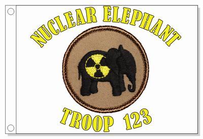 Nuclear Elephant Patrol Flag — Eagle Peak Store