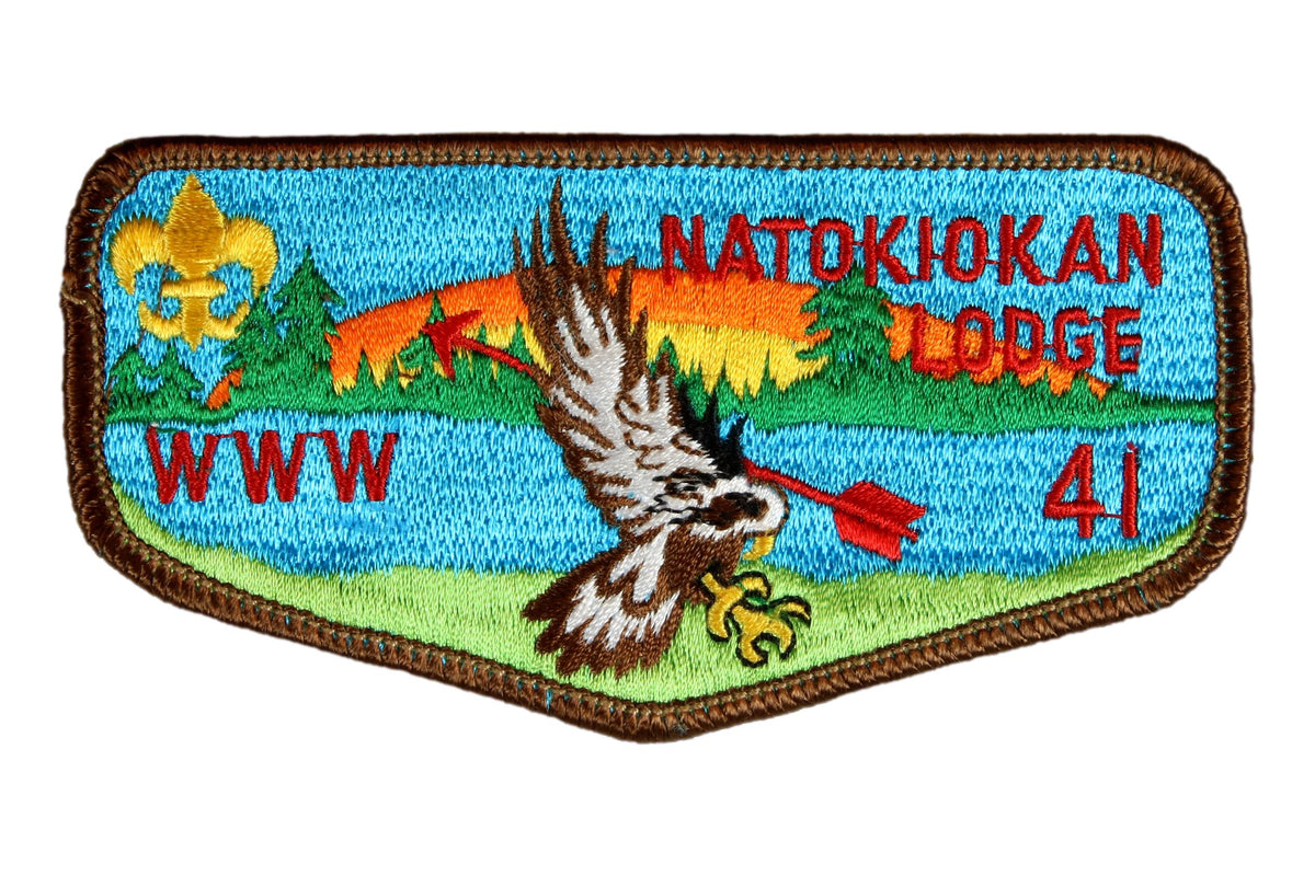 Lodge 41 Natokiokan Flap S-21 Brown border — Eagle Peak Store
