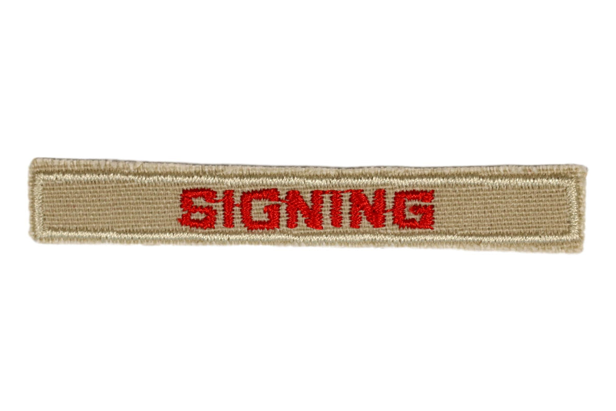 Signing Interpreter Strip Tan — Eagle Peak Store