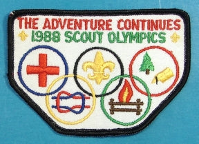 The Adventure Continues 1988 Scout Olympics Patch — Eagle Peak Store