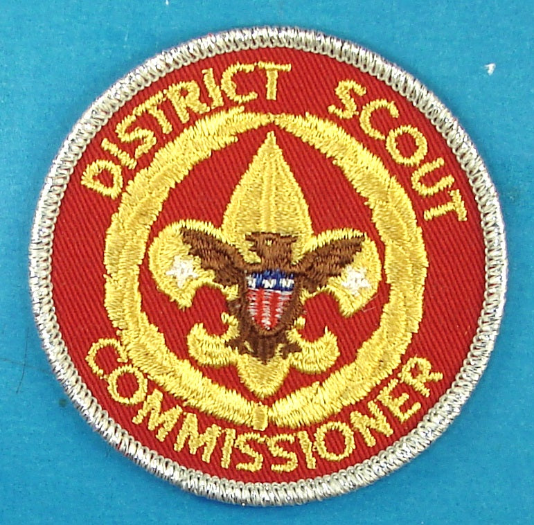 District Scout Commissioner Patch Silver Mylar Border — Eagle Peak Store