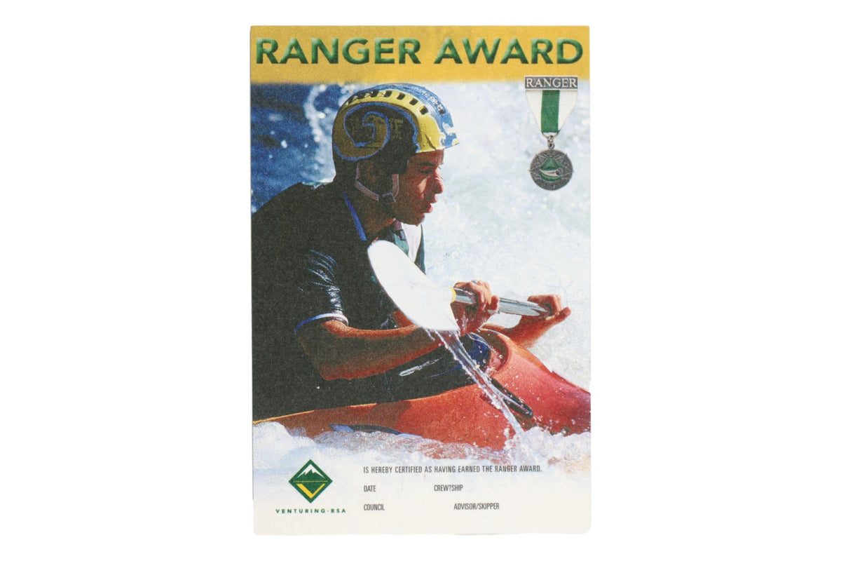Venturing Ranger Award Card 2000 — Eagle Peak Store