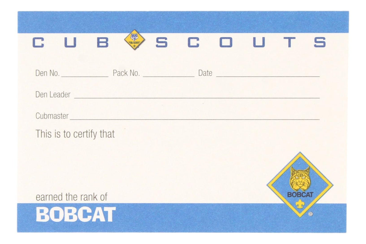 Bobcat Pocket Certificate — Eagle Peak Store